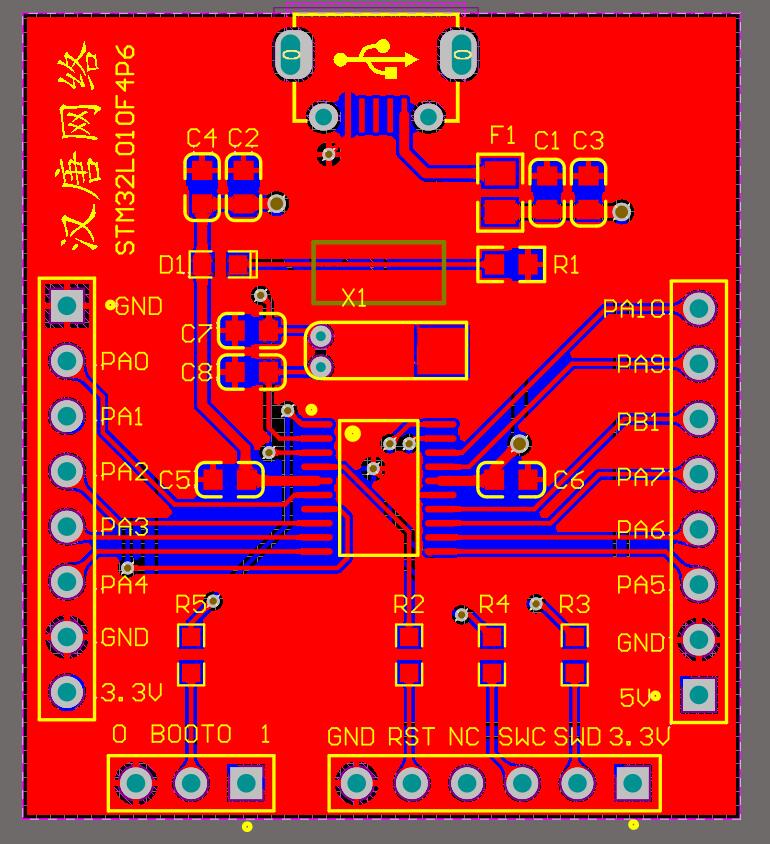 STM32L010F4P6核心板原理图PCB_电路方案 - 与非网
