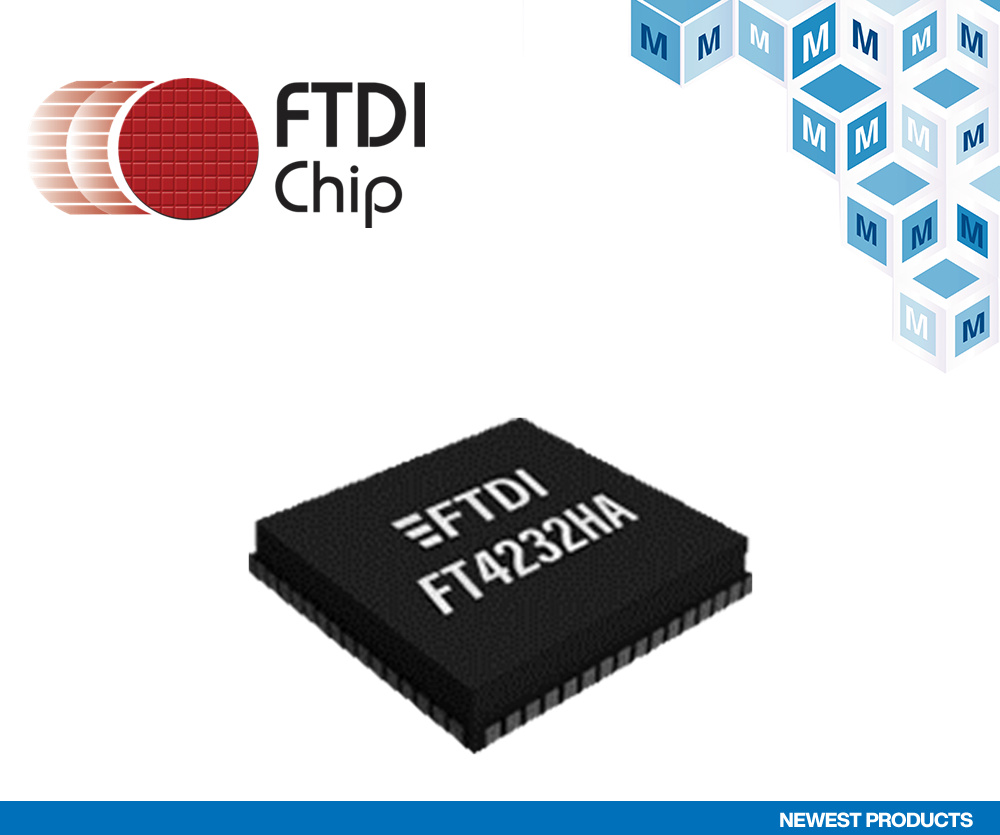 贸泽开售FTDI Chip FT4232HA USB转UART/MPSSE IC - 与非网